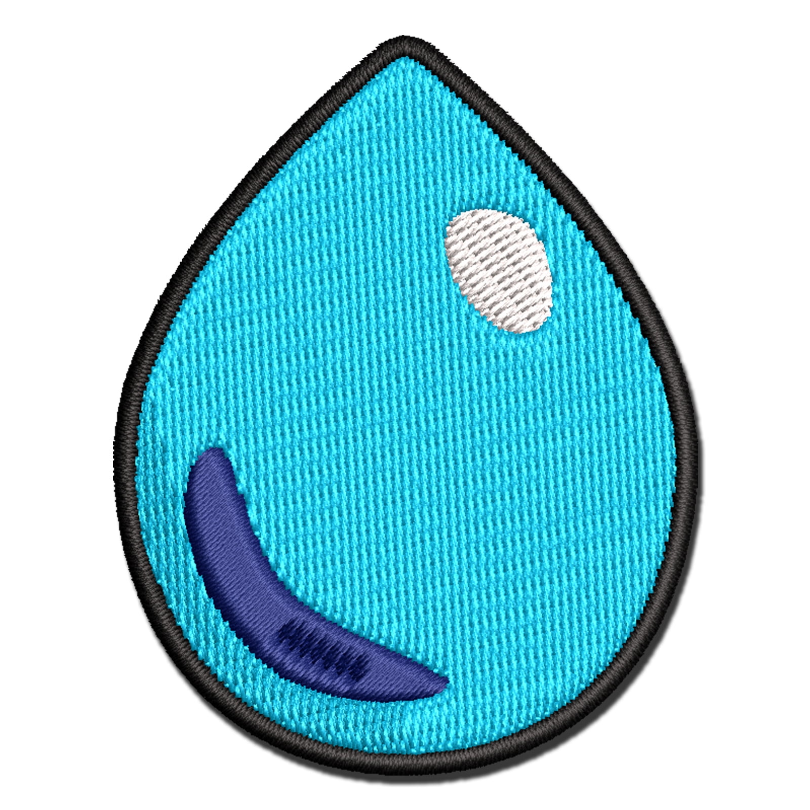 Water Drop Icon Outline Applique Multi-Color Embroidered Iron-On Patch ...