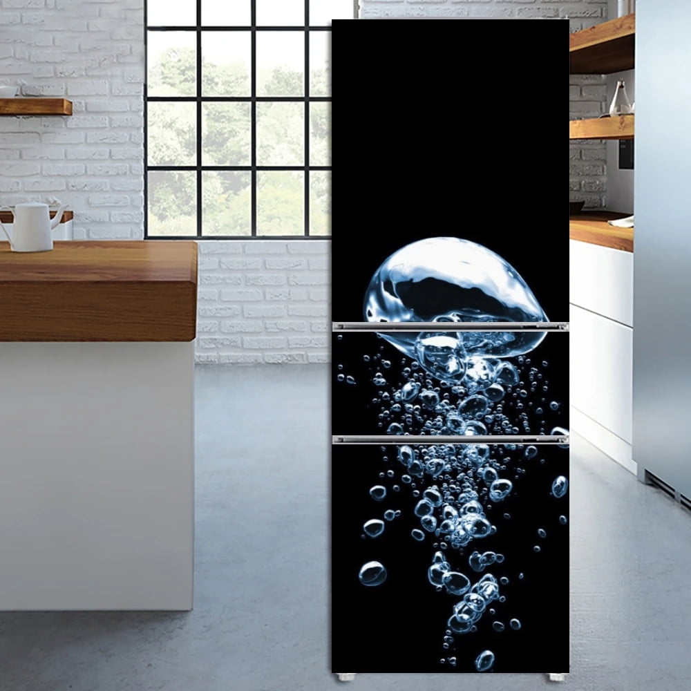 Water Drop Water Flower Pattern Refrigerator Sticker Decorative Pattern ...