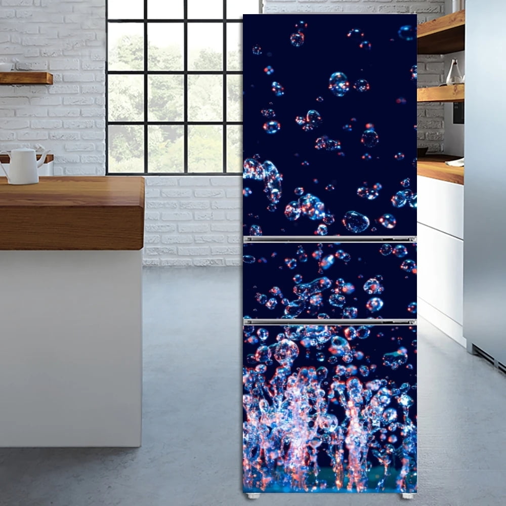 Water Drop Water Flower Pattern Refrigerator Sticker Decorative Pattern ...
