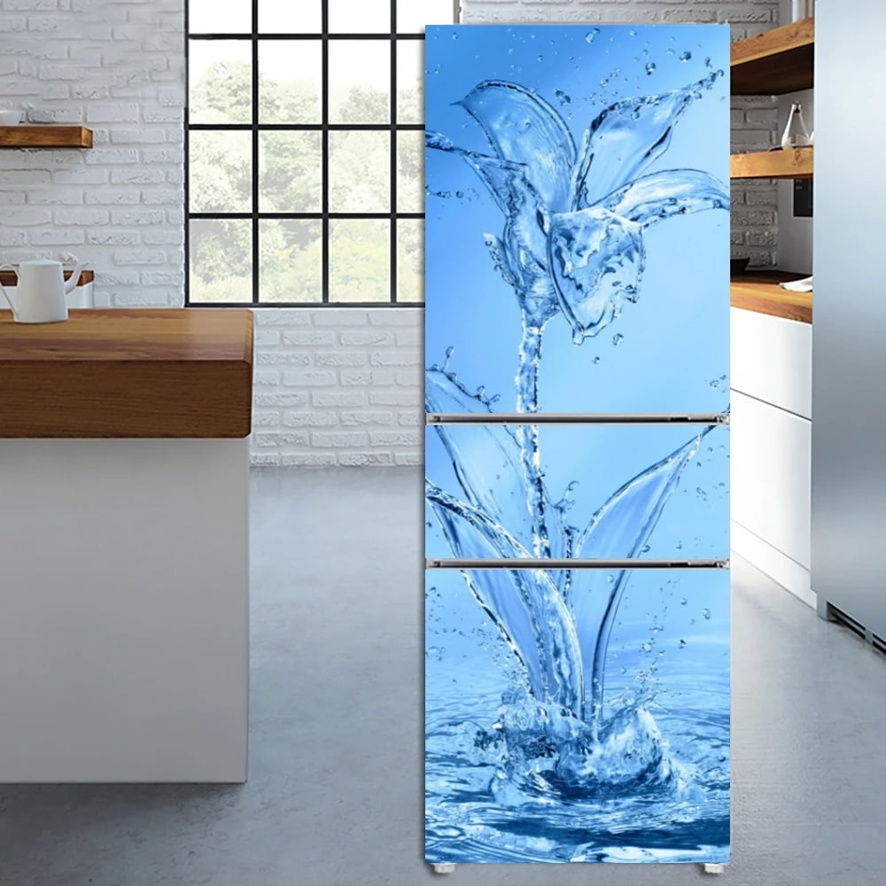 Water Drop Water Flower Pattern Refrigerator Sticker rative Pattern ...