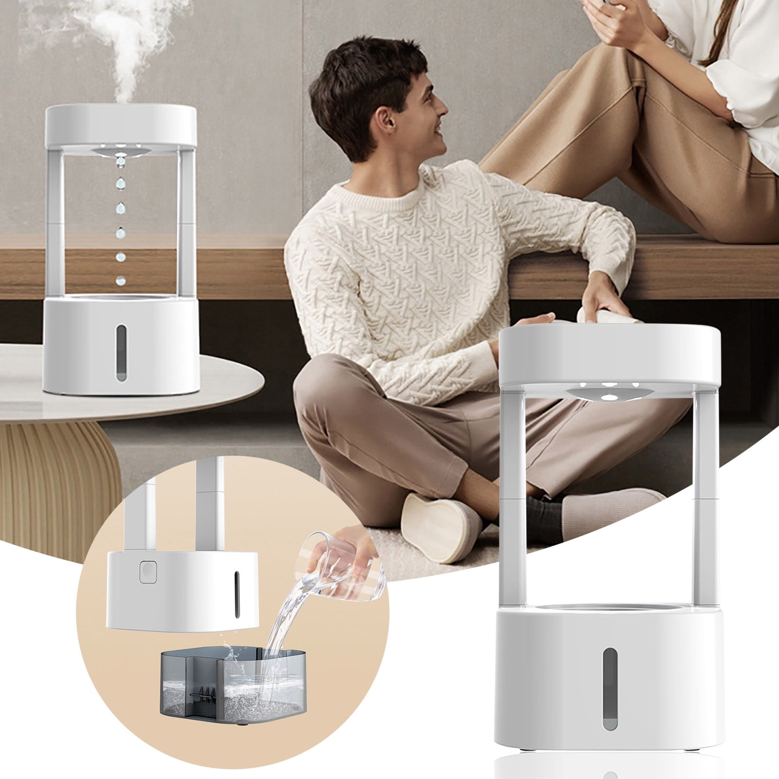 Water Droplet Humidifier Household Water Droplet Backflow Dry ...