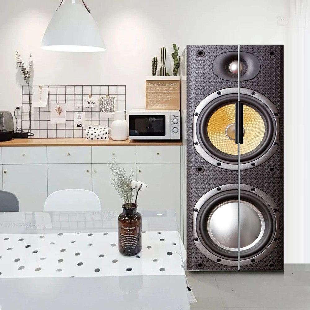 Water Droplets Geometry Line Pattern Self-Adhesive Refrigerator Freeze ...