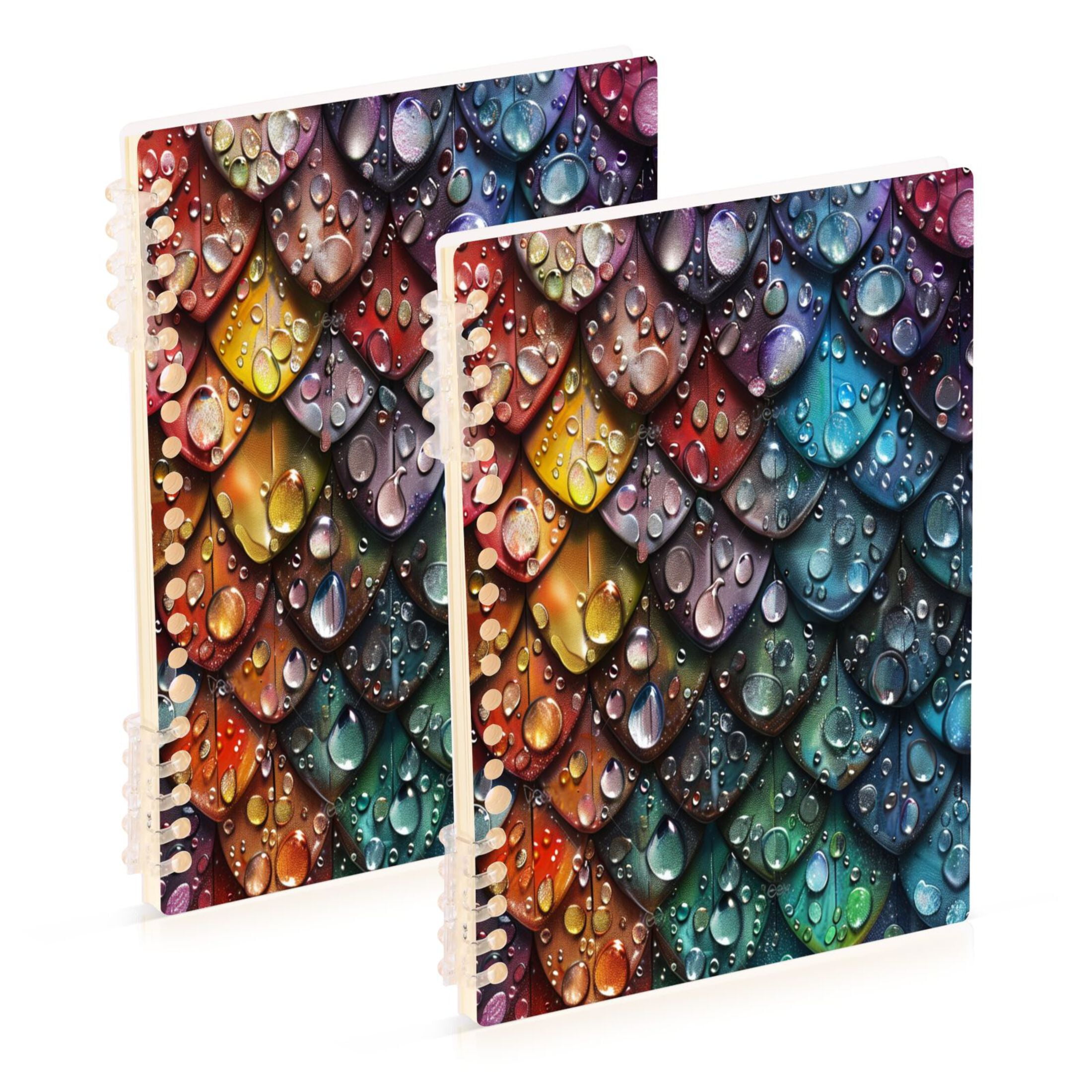 Water Droplets on Dragon Scales Notebooks 2 Pcs 1-subject Journal 60 ...