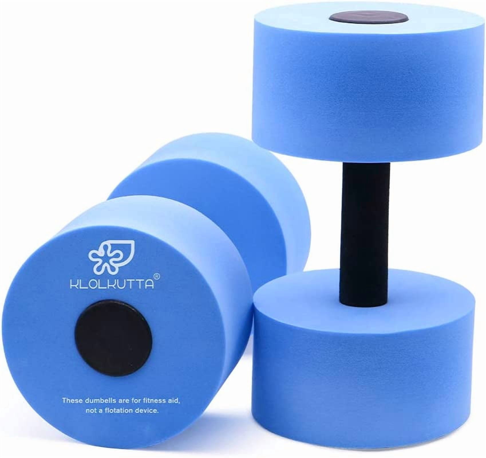 Water Dumbbells, Blue Aqua Dumbbells Set High-Density EVA-Foam Dumbell ...