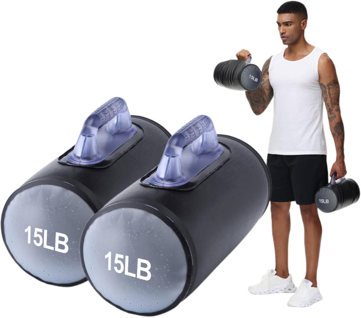 Water Dumbbells, Water Filled Training Dumbbells, Travel Weights Set ...
