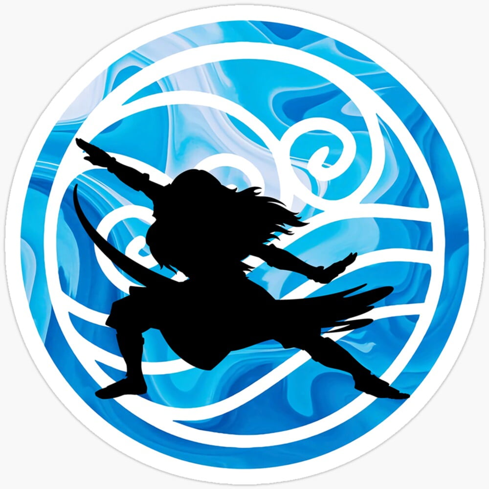 Water Element Avatar Sticker Phone Decal Water Bottle Stickers Car ...