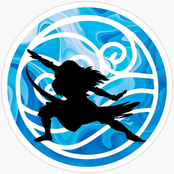 Water Element Avatar Sticker Phone Decal Water Bottle Stickers Car ...