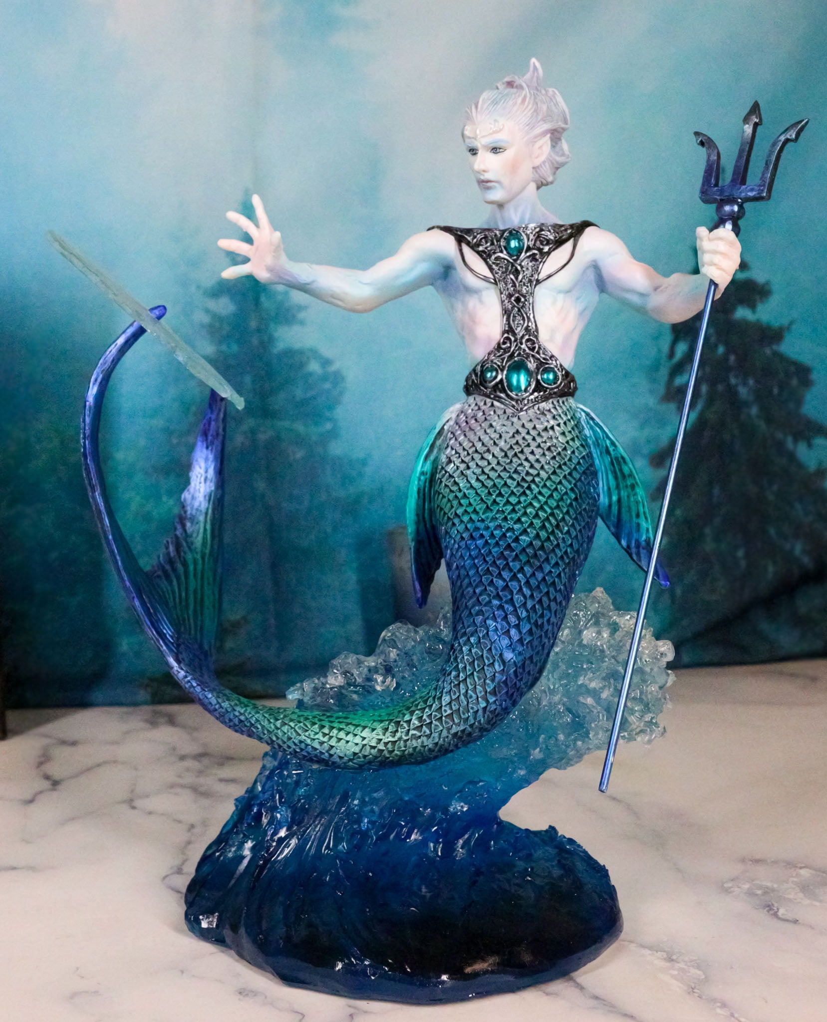 Water Elemental Talokan Sea Wizard Sorcerer Bending Ocean Spirit Energy Figurine - Walmart.com