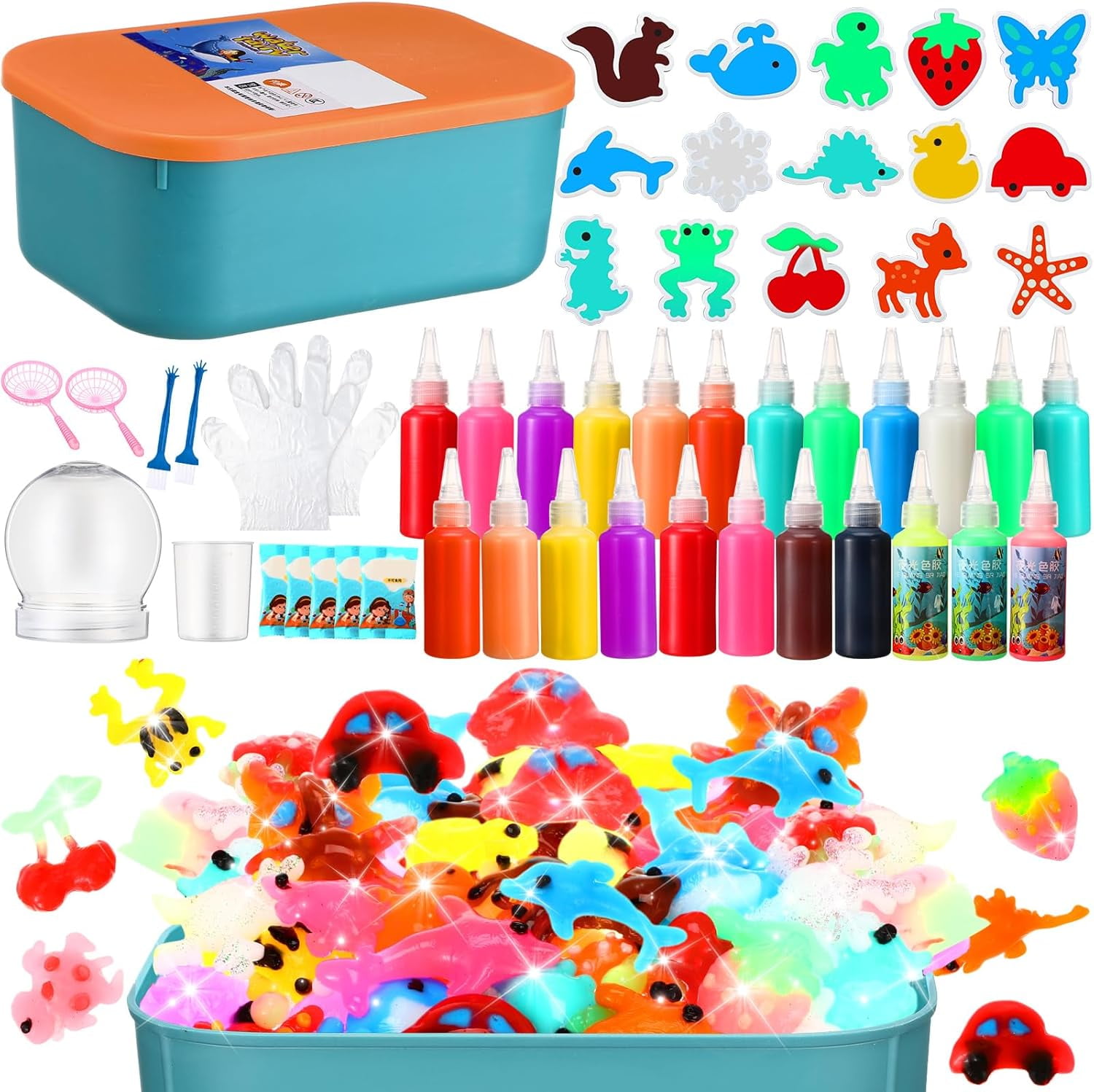 Water Elf Kit 23 Pack Water Elf with 15 Shape Molds 60ml Capacity Water ...