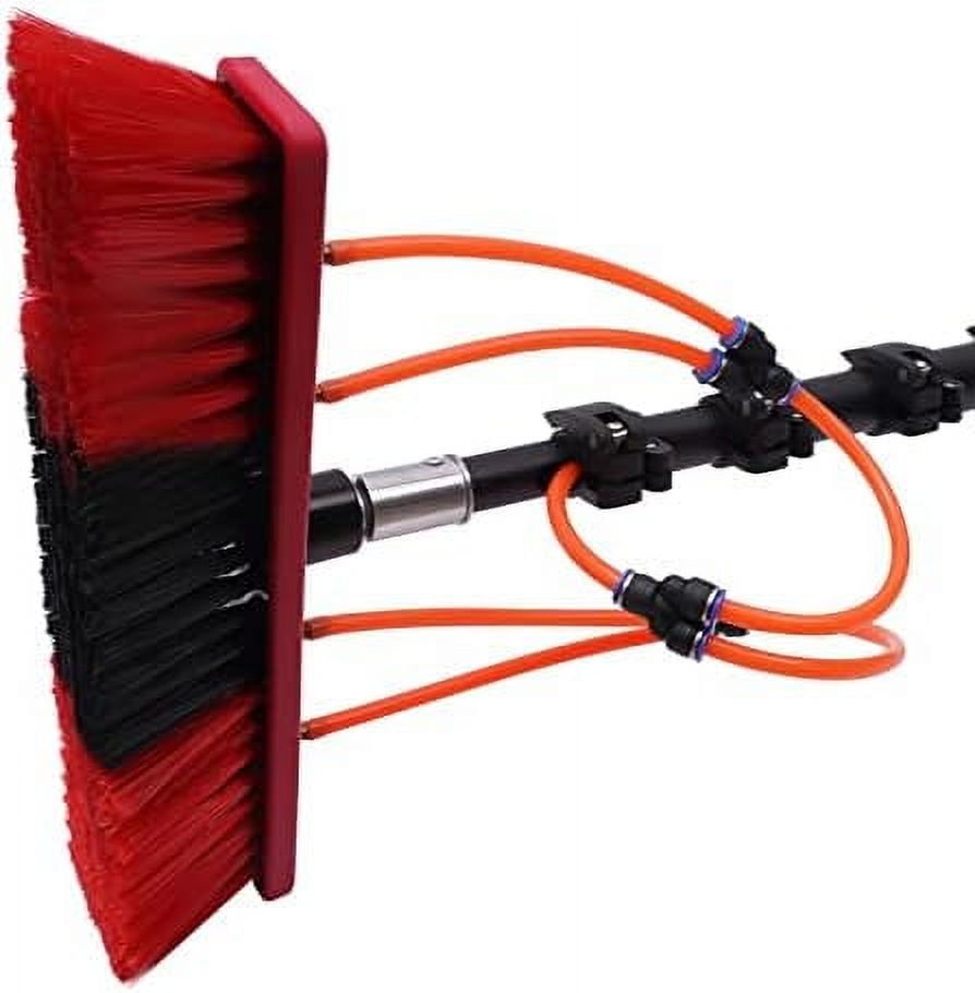 Water Fed Brush 24FT, Window Cleaning Poles, Outdoor Tall Window ...