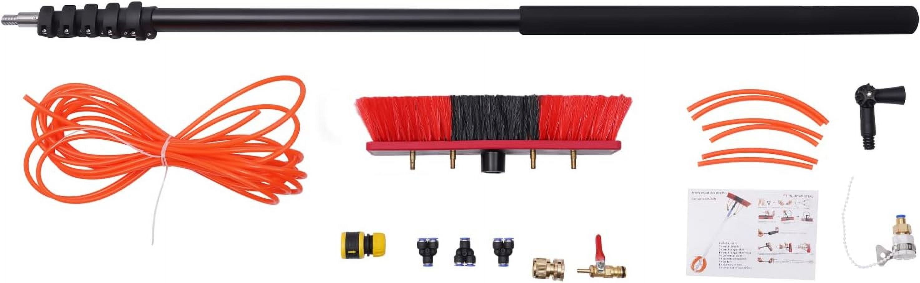 Water Fed Pole Brush Kit, 6-Section Telescopic Pole Outdoor Window ...