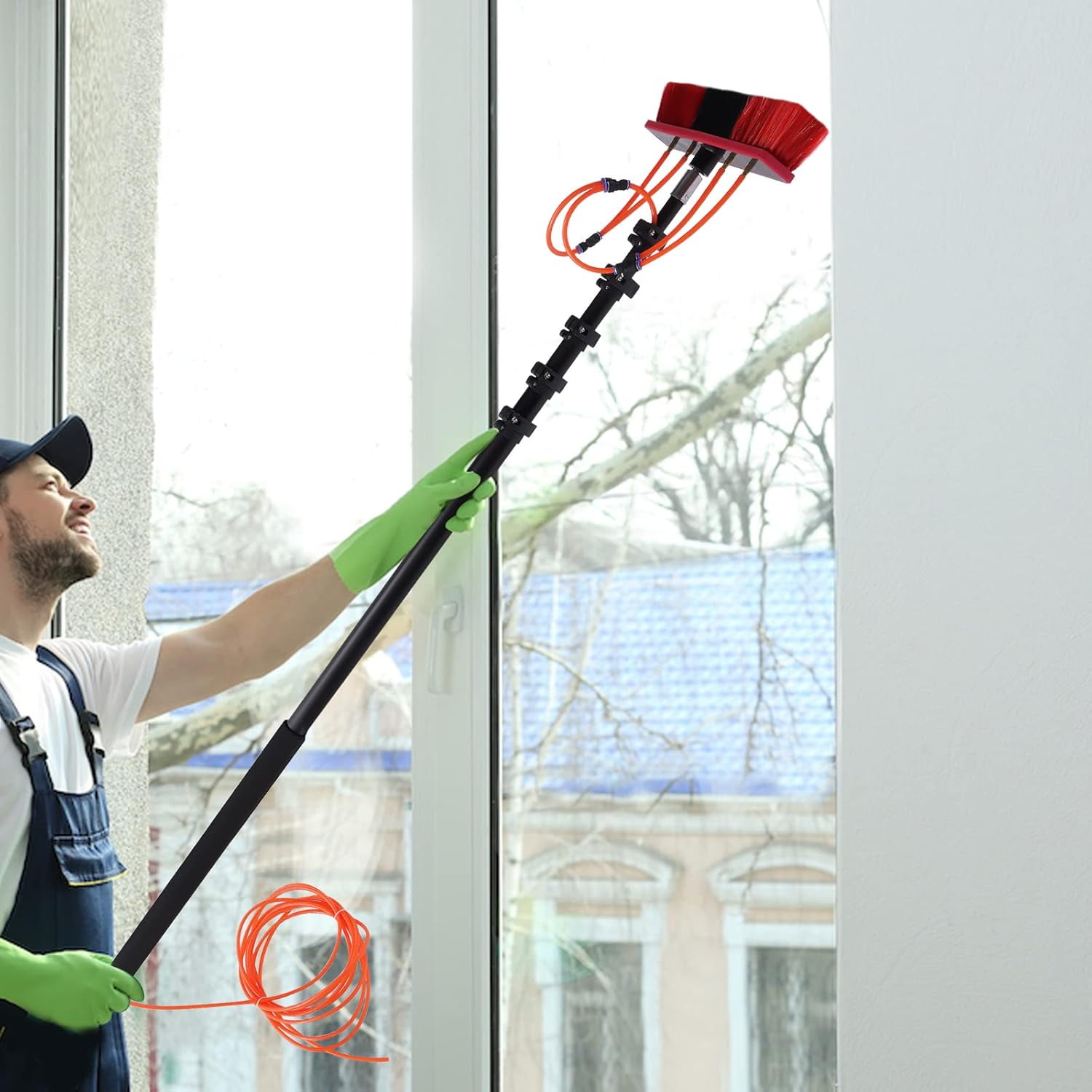 Water Fed Pole Kit 20 FT Length Window Glass Cleaning Pole Solar Panel ...