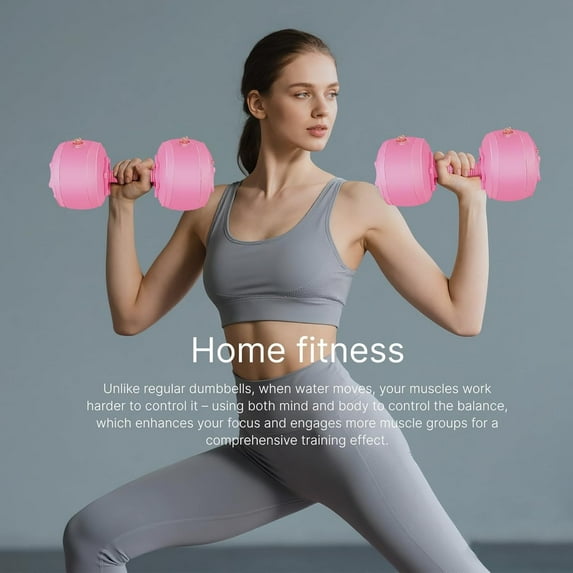 Water Filled Dumbbells Set - Portable Travel Weights for Strength ...