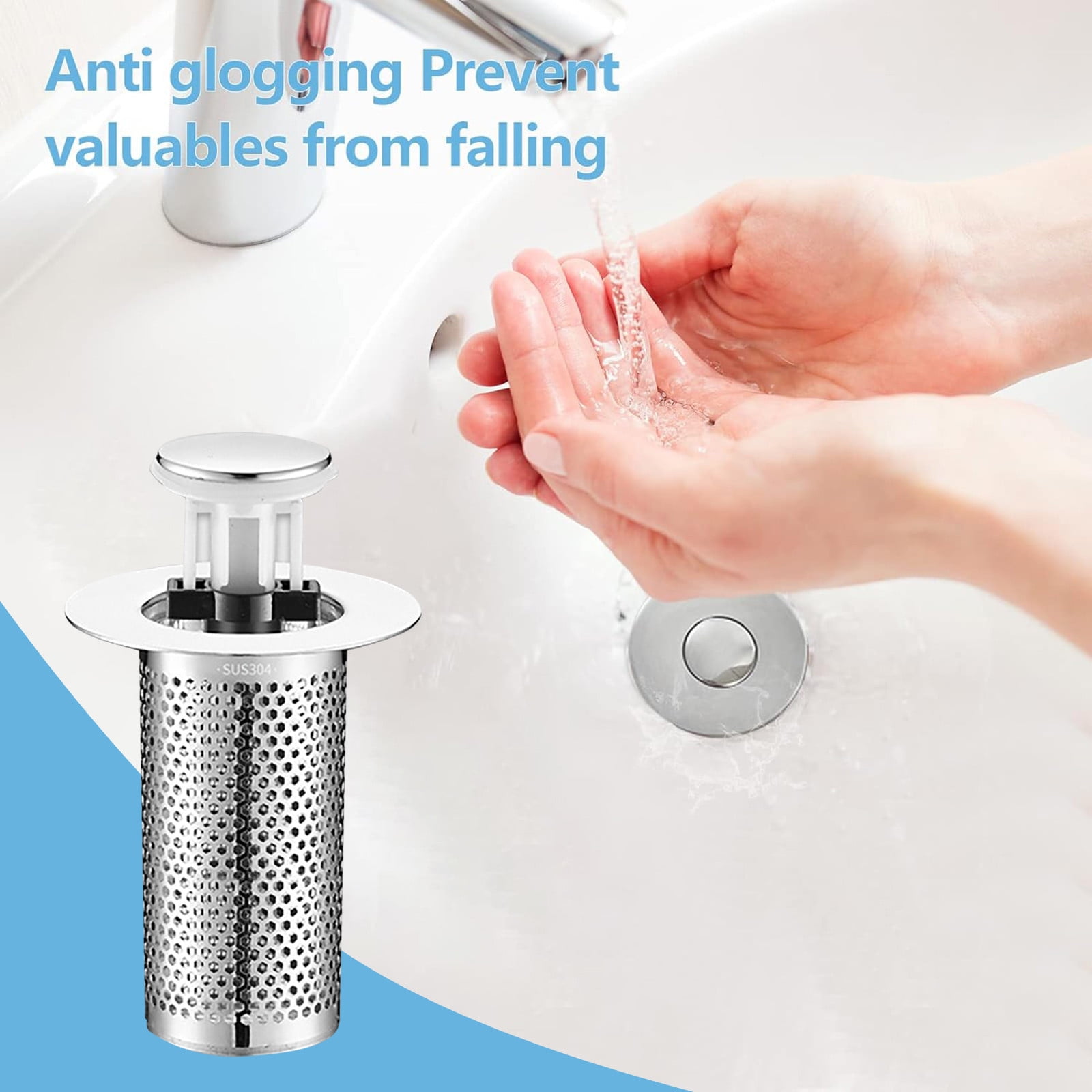 Water Filter Bathroom Drain Plug Brass Universal Stopper Proof Core ...