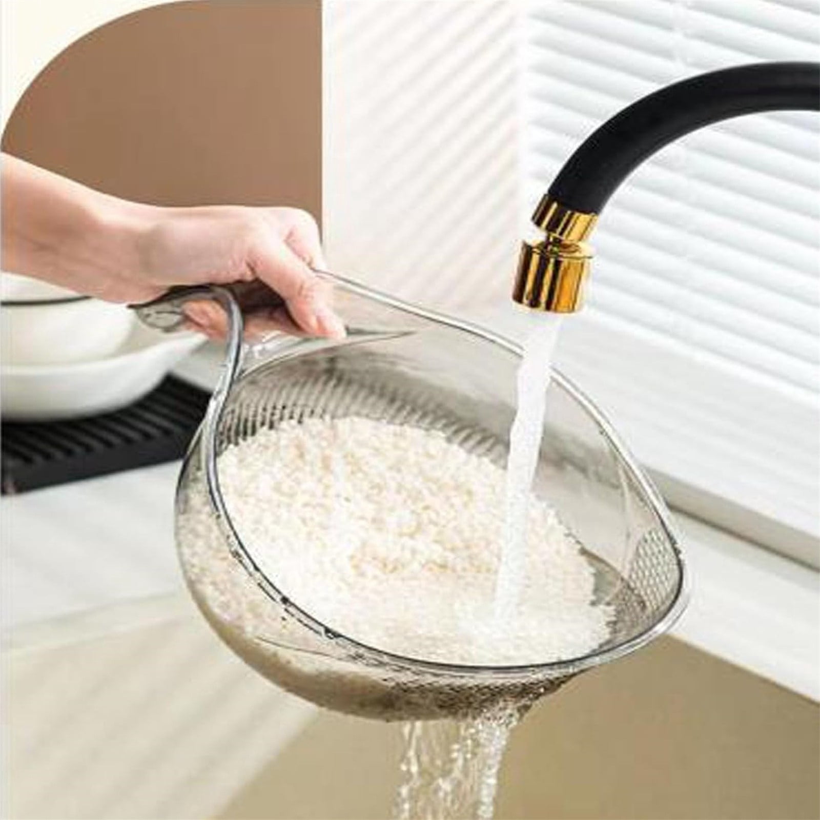 Rice Washing Bowl And Strainer BNGOOD 304 Stainless Steel Microporous ...