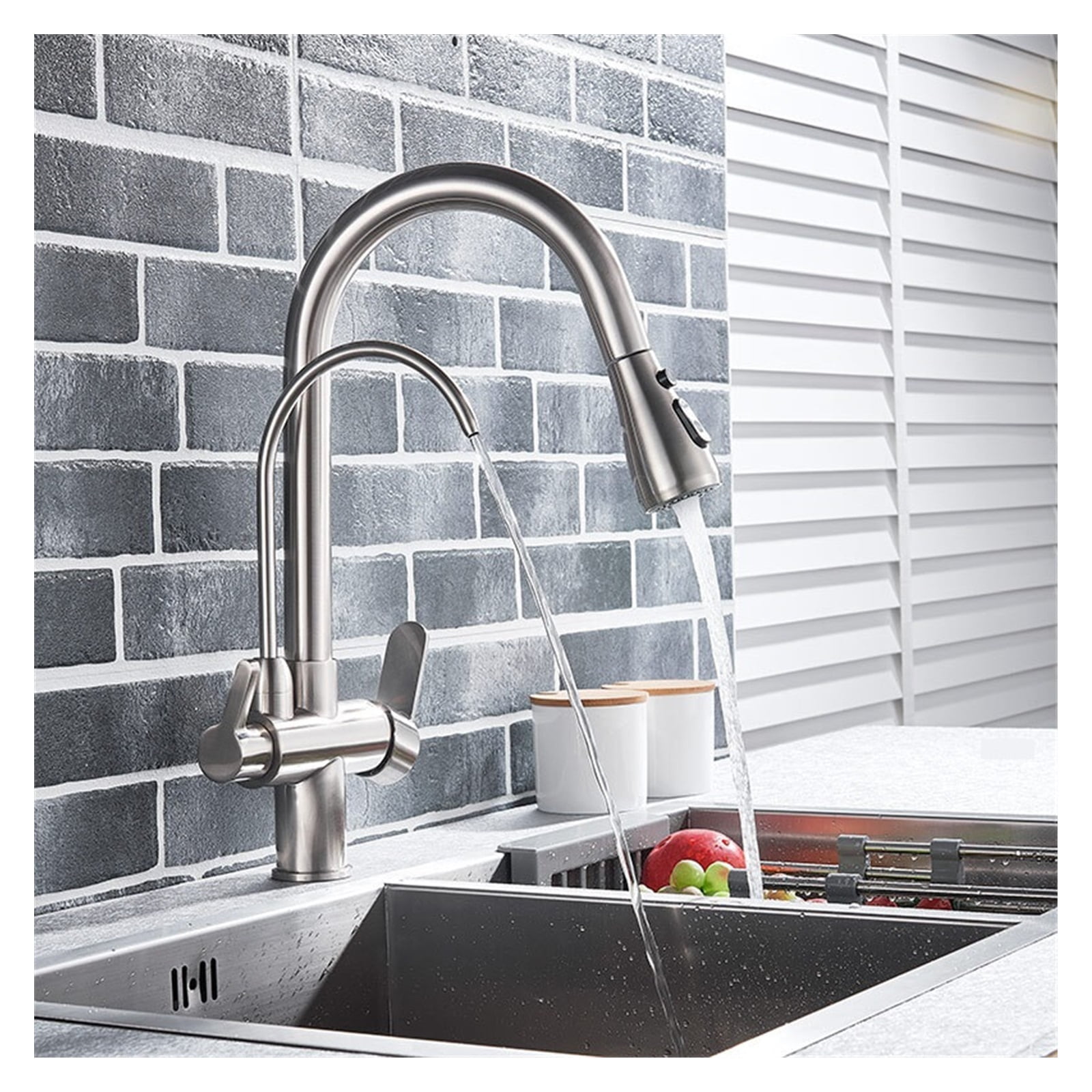 Water Filter Faucet Kitchen Faucets Dual Handle Filter Faucet Mixer 360 ...