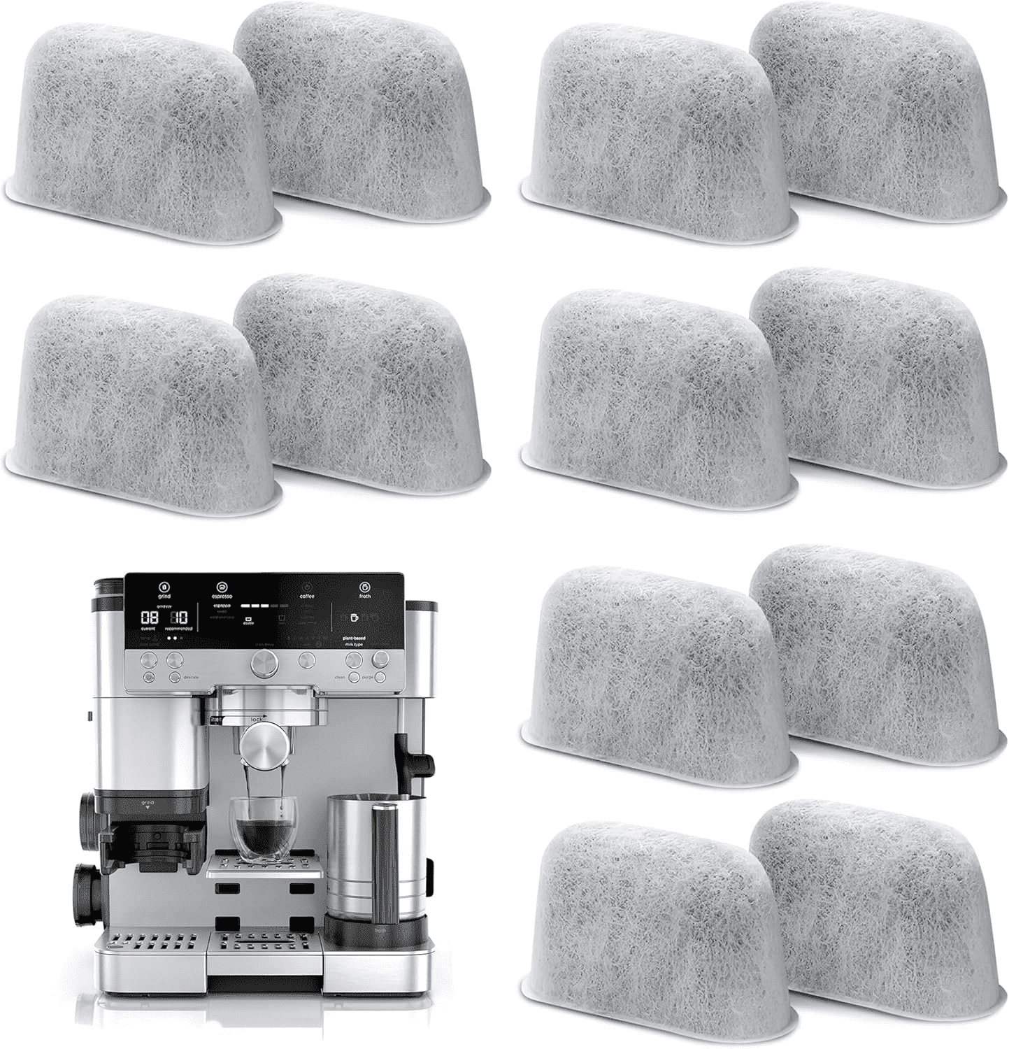 Water Filter Inserts for Ninja Luxe Cafe Accessories – 12 pack ...