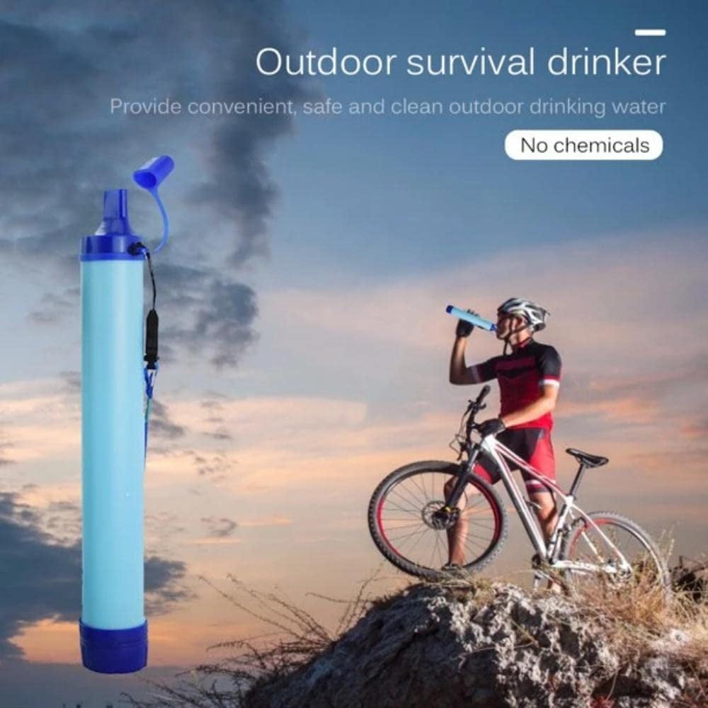 Water Filter Straw, Outdoor Portable Filtration Emergency Survival Gear ...