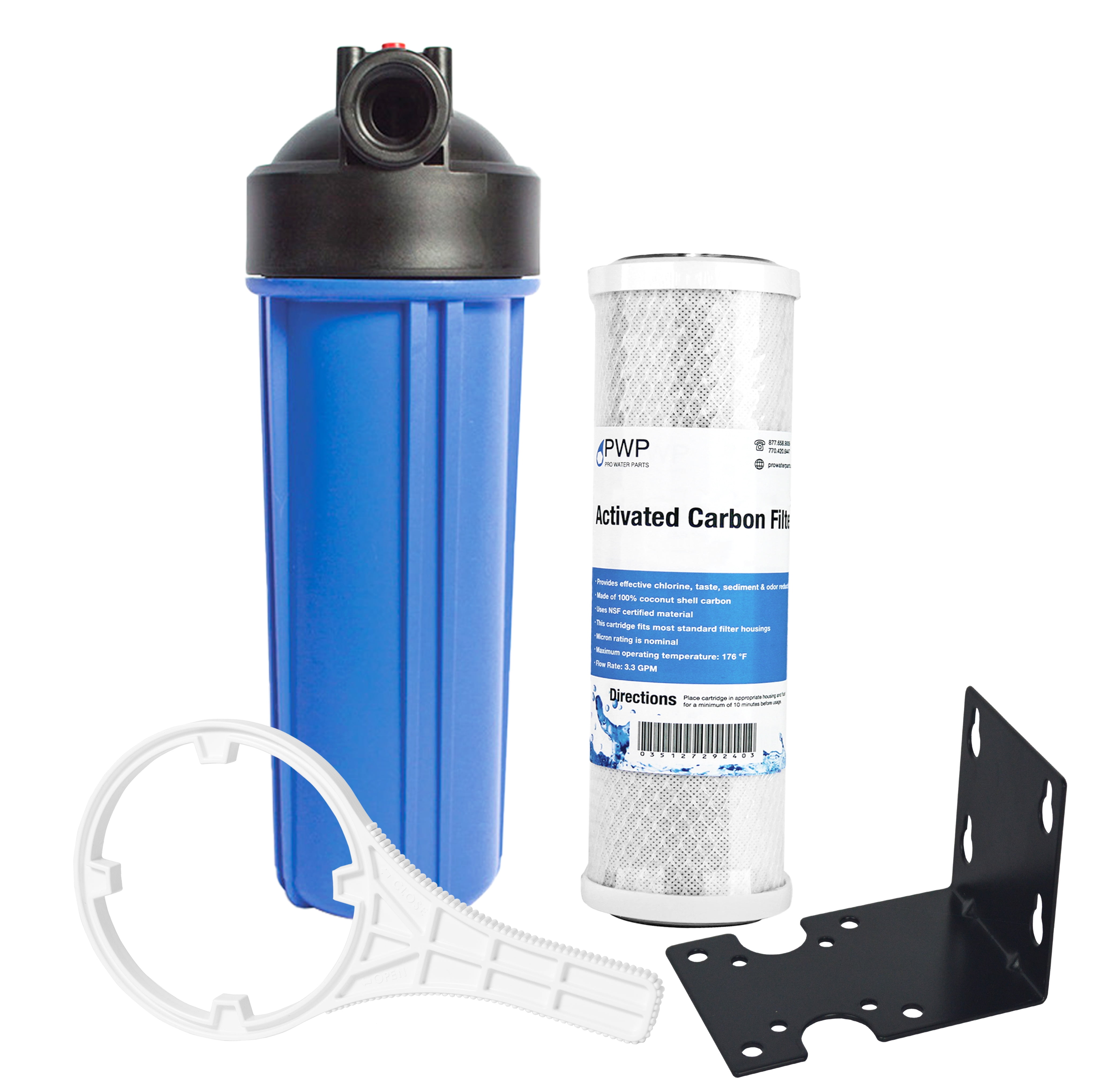 Water Filtration System with 3/4" Blue Housing and Activated Carbon ...