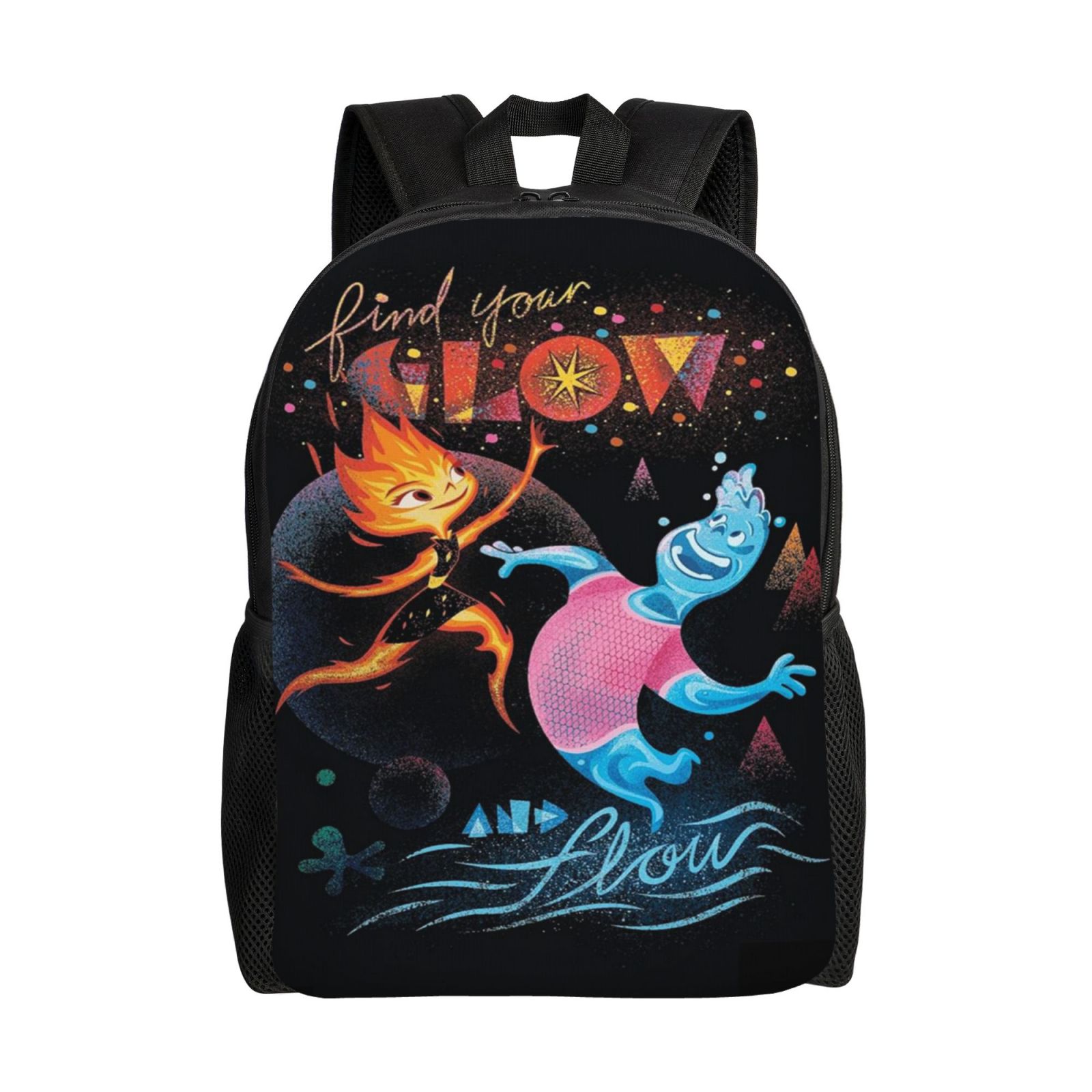 Water Fire Elementa Backpack Cute Anime Large Capacity Multifunction ...