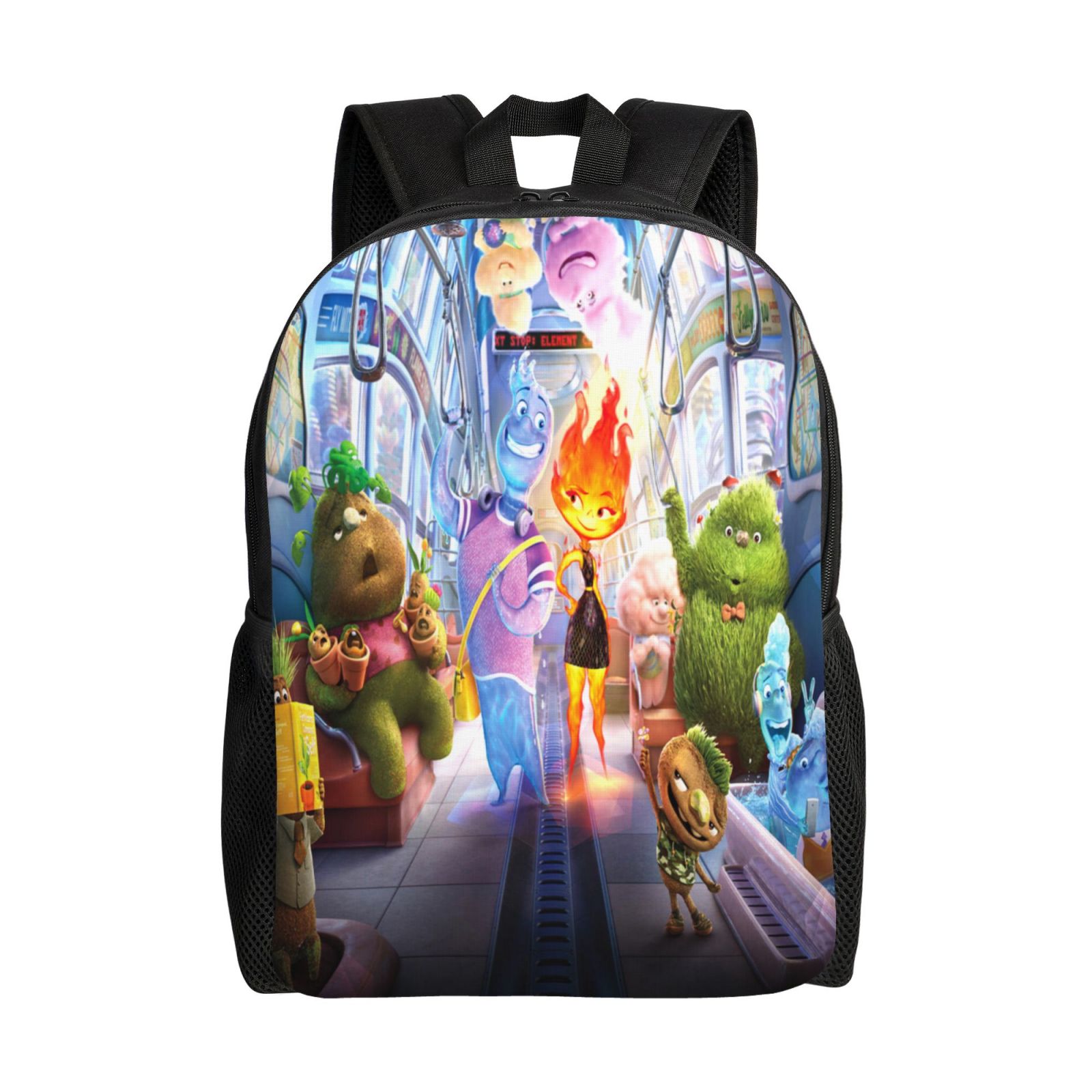Water Fire Elementa Backpack Cute Anime Large Capacity Multifunction ...