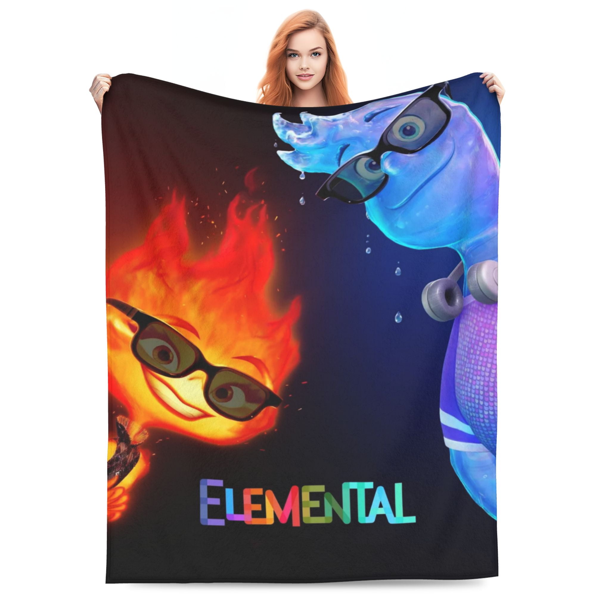 Water Fire Elementa Bed Blanket 3D Printed Throw Blanket Lightweight ...