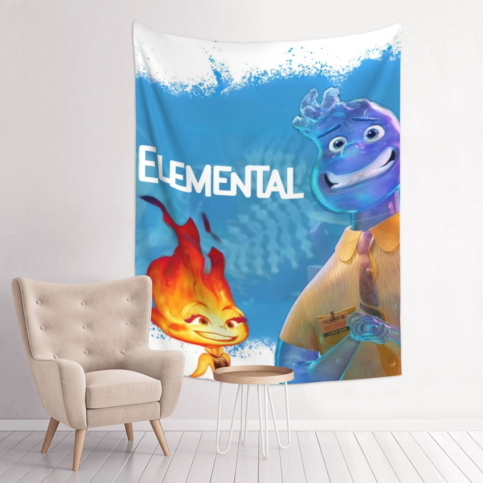 Water Fire Elementa Tapestry Anime Poster Large Background Wall Art ...
