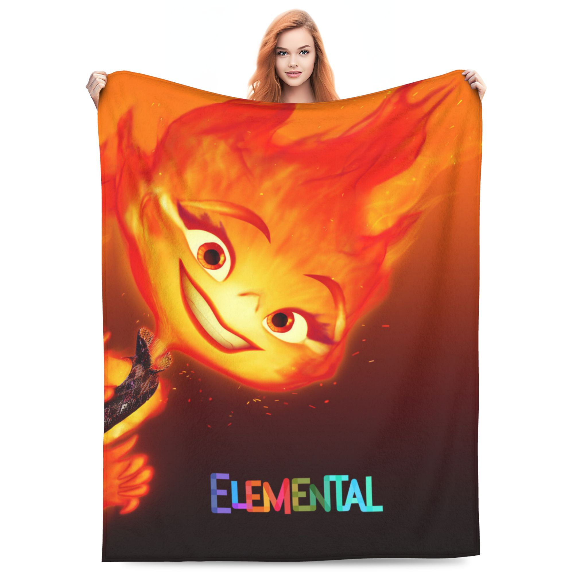 Water Fire Elementa Bed Blanket 3D Printed Throw Blanket Lightweight ...