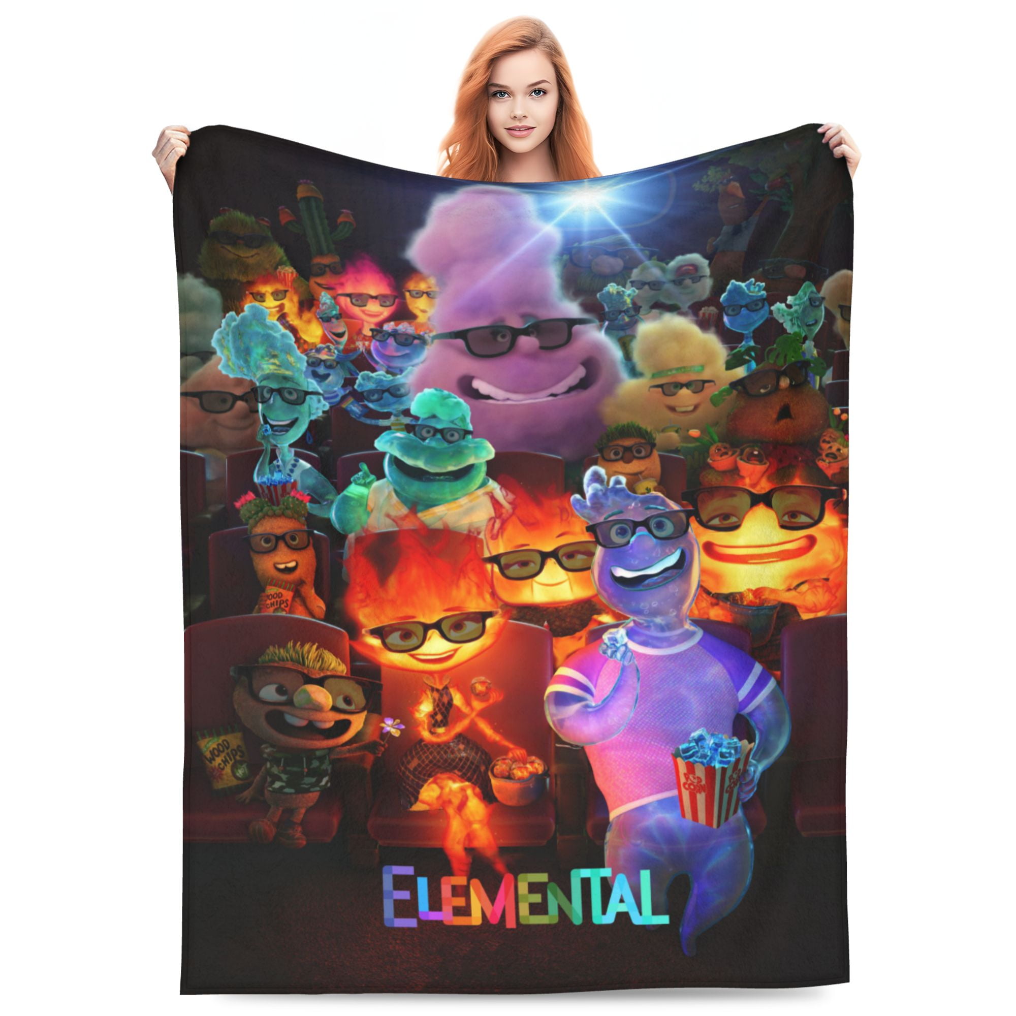Water Fire Elementa Bed Blanket 3D Printed Throw Blanket Lightweight ...
