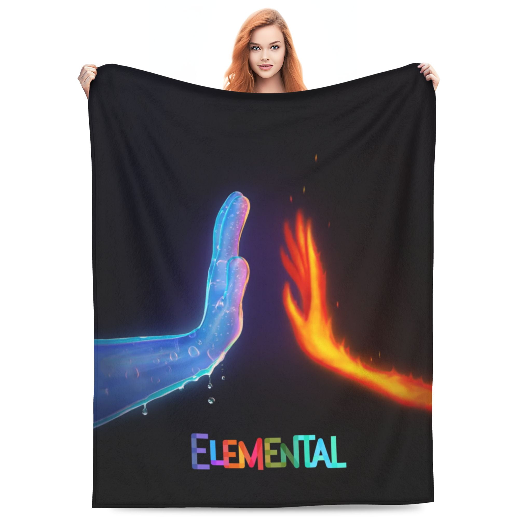 Water Fire Elemental Bed Blanket 3D Printed Throw Blanket Lightweight ...