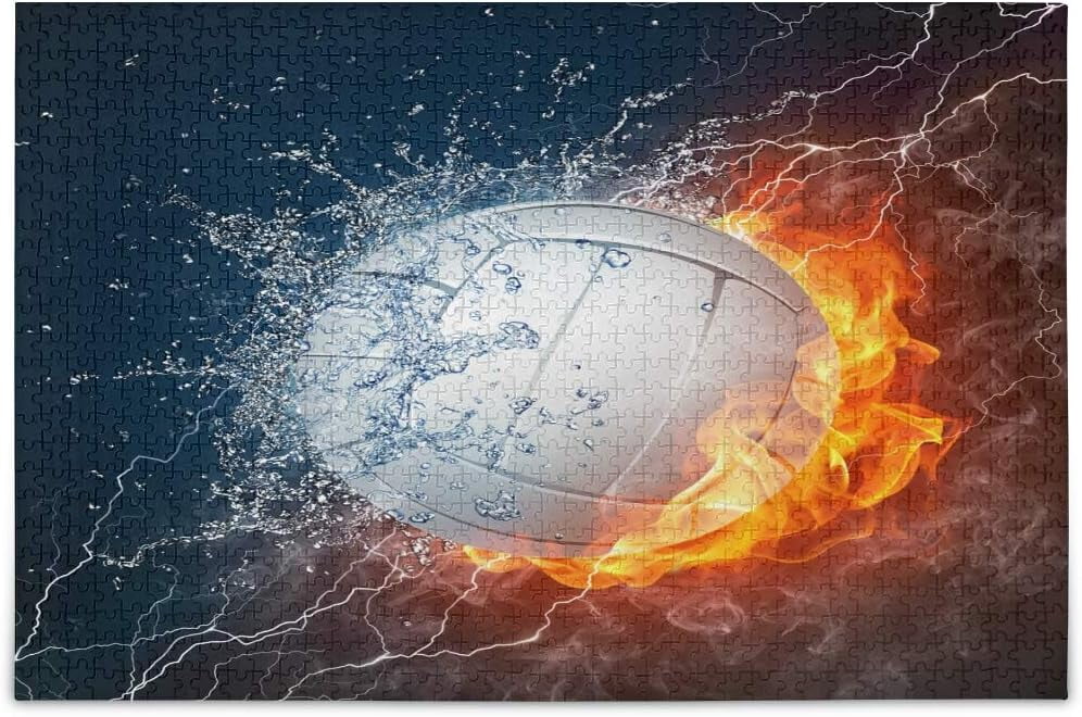 Water Fire Sport Volleyball Jigsaw Puzzles for Adults500 Pieces ...