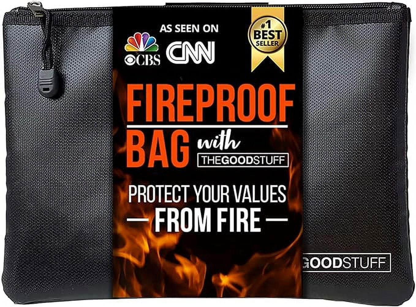 Water and Fireproof Pouch (10" x 13" / 2000℉), Protect Important ...
