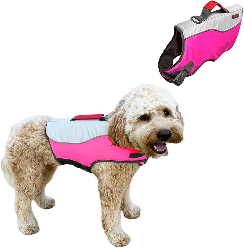Water Float Dog Flotation Life Jacket Vest, Swimming Float Aid with ...