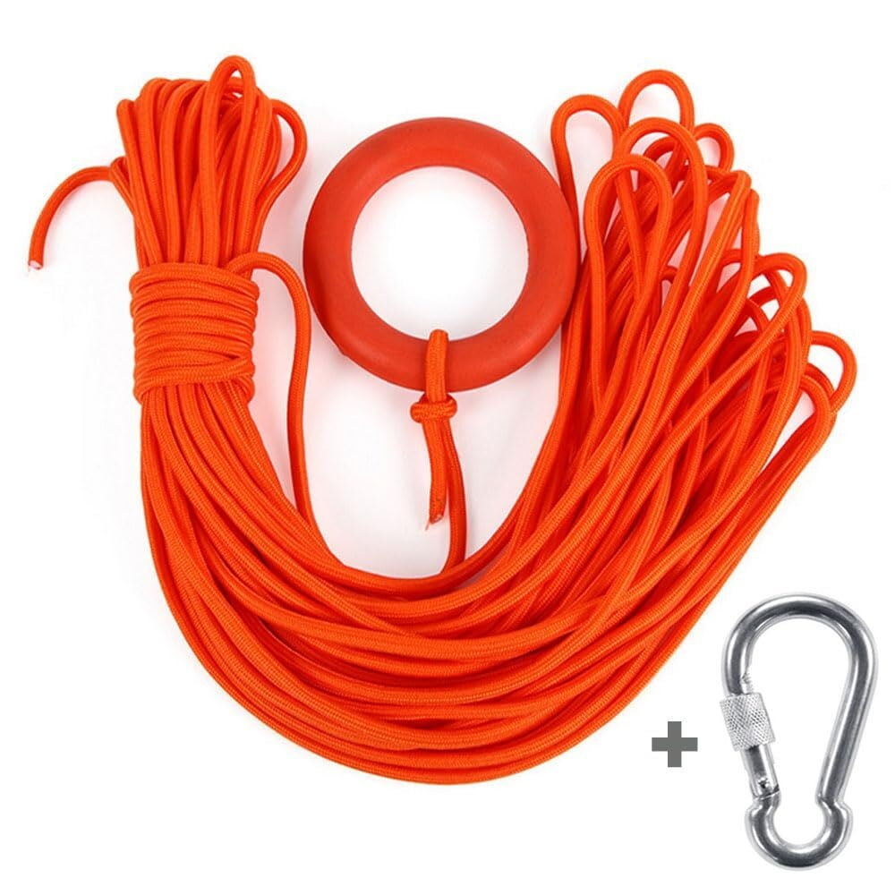 Water Floating Lifesaving Rope 98.4FT,Outdoor Professional Throwing Rope Rescue Lifeguard Rescue ...