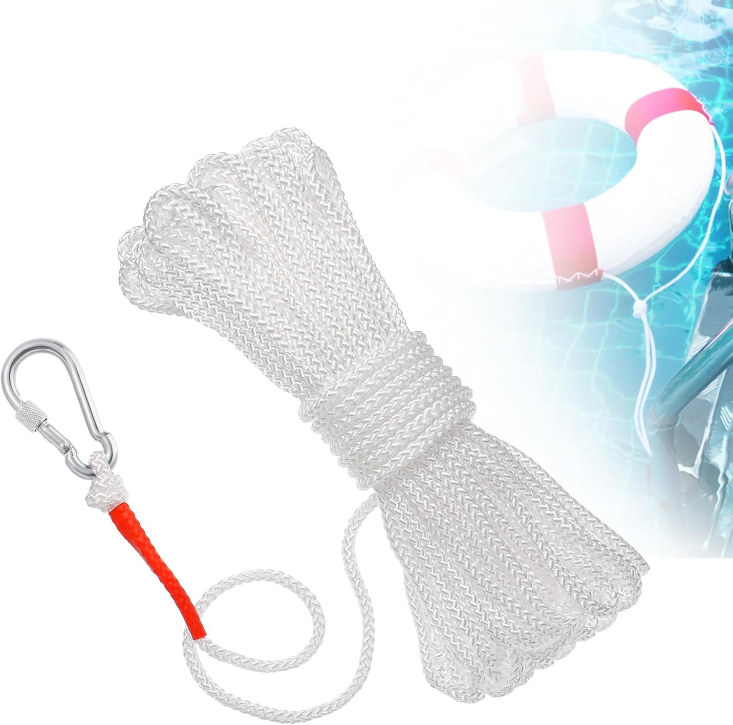 Water Floating Lifesaving Rope - Professional Throwing Pool Life Preserver Rope Line for ...