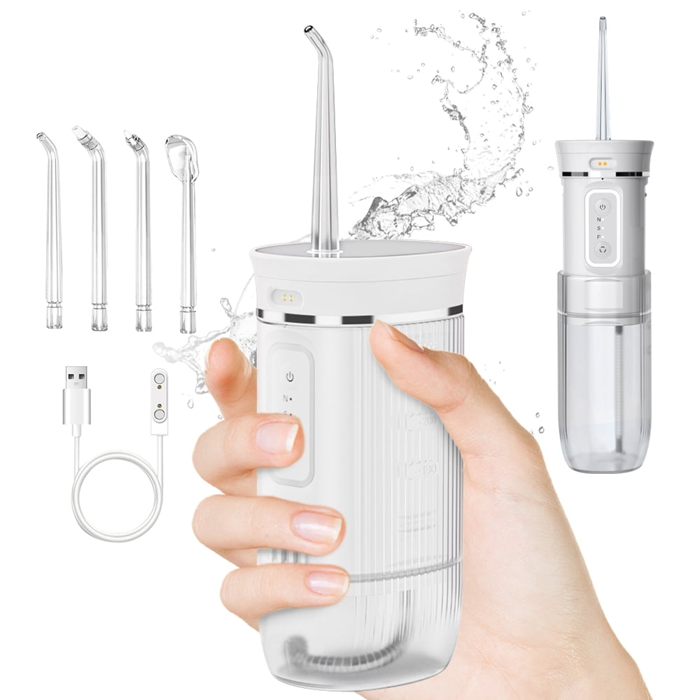 Water Flosser Cordless, Portable Oral Irrigator Water Teeth Cleaner ...
