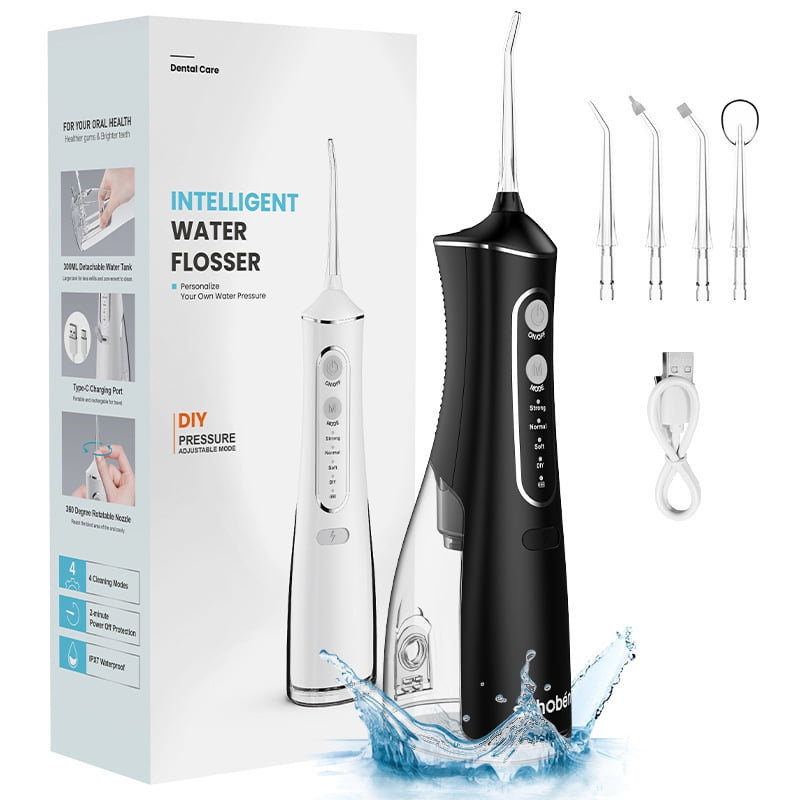 Water Flosser: Portable Cordless Oral Irrigator 300ML Rechargeable ...