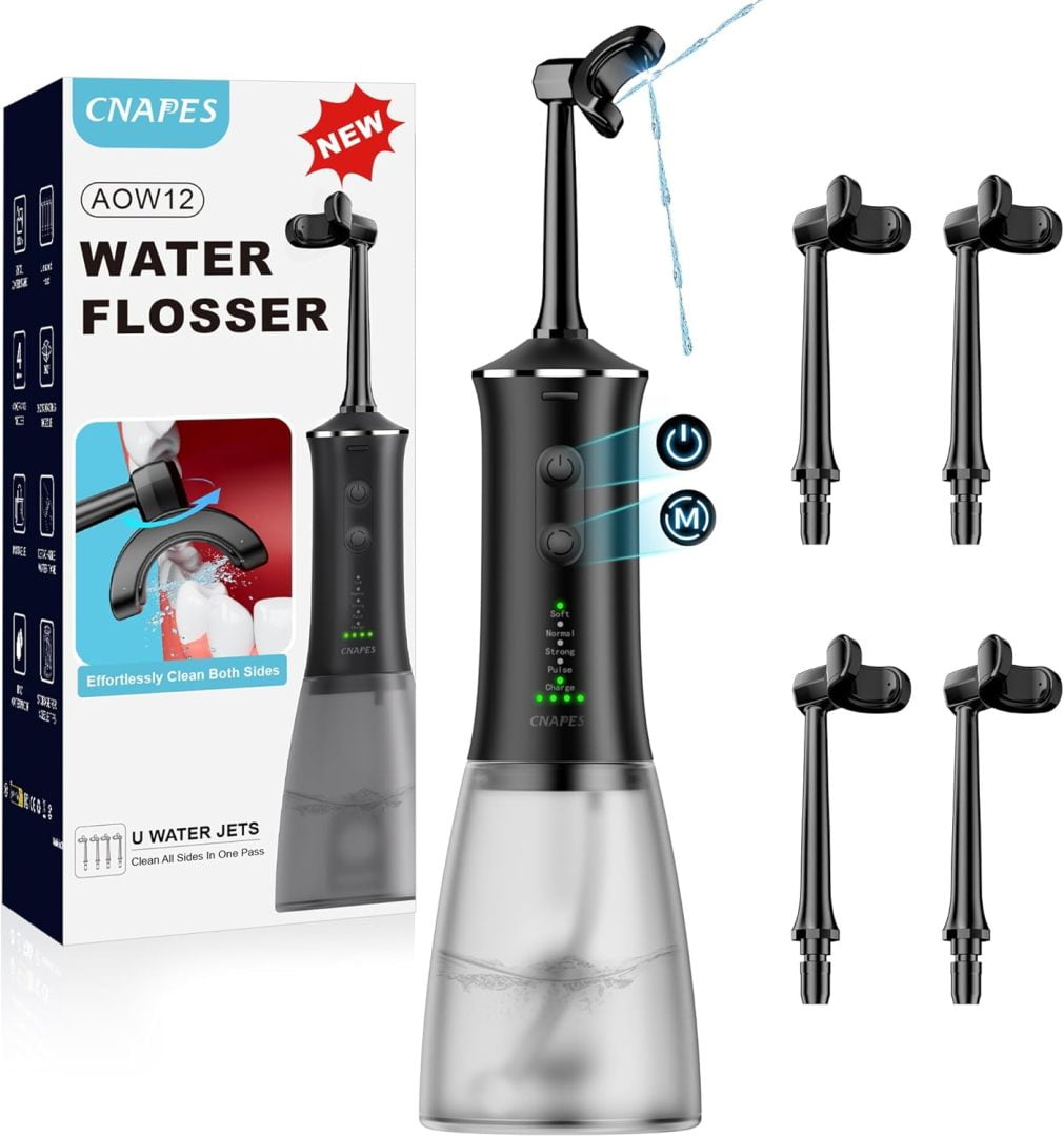 Water Flosser for Teeth Cleaning with 4 U-Shaped Jet, 350ML ...