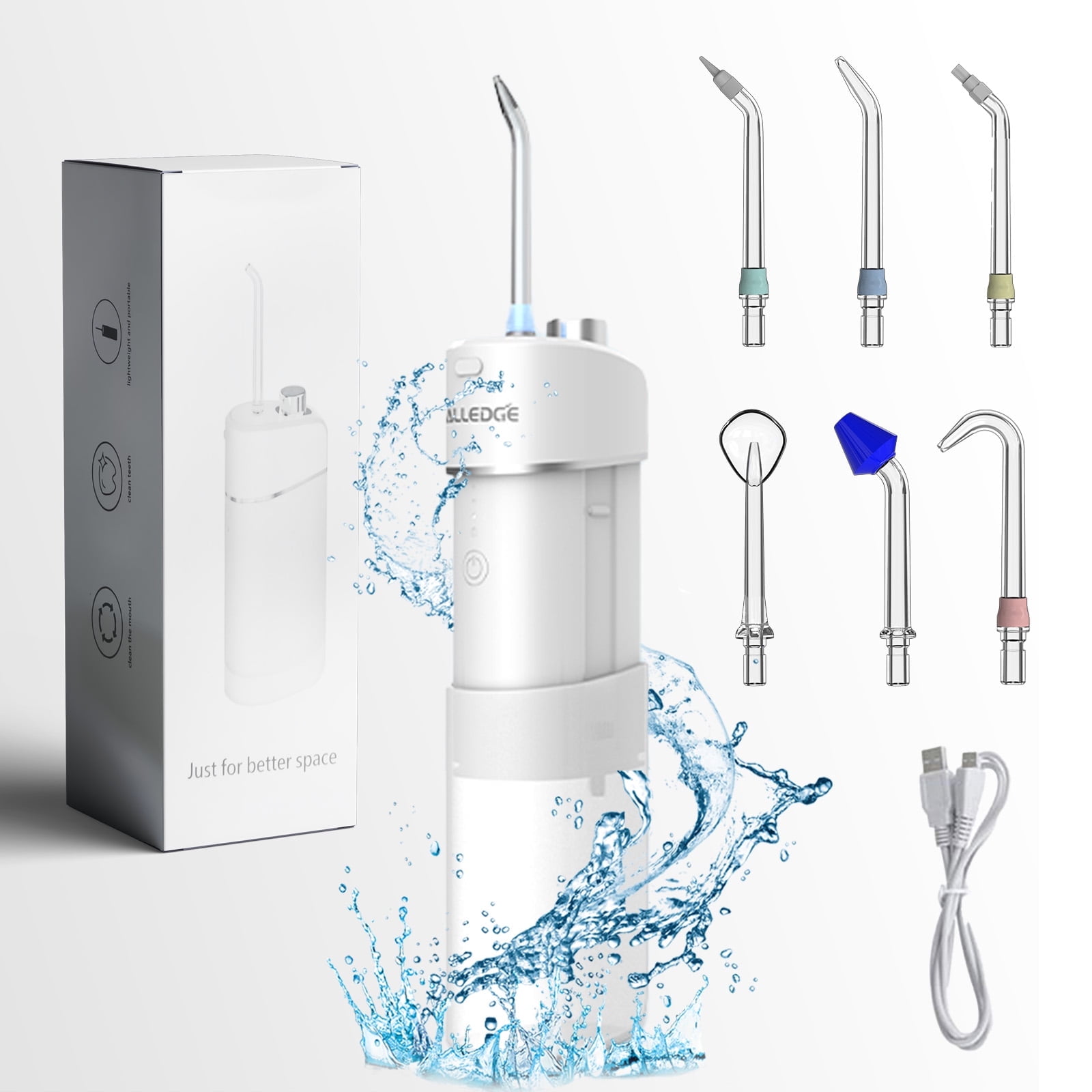 CrazyDeer White Portable Oral Irrigator Teeth Cleaning, Water Flossers ...