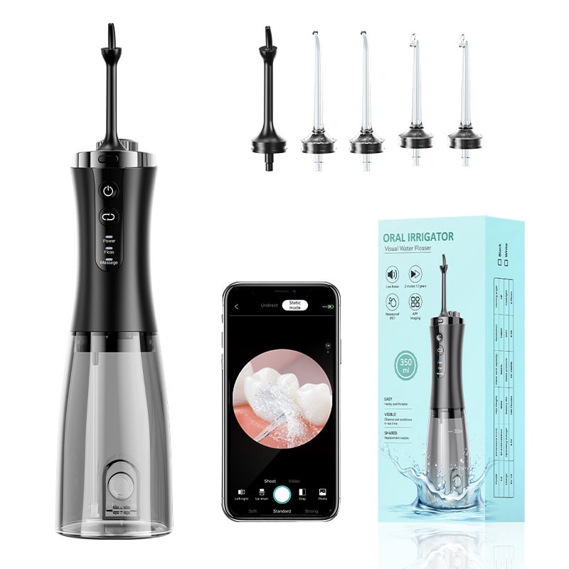 Water Flossers for Teeth - 350Ml Cordless Portable Water Flosser with ...