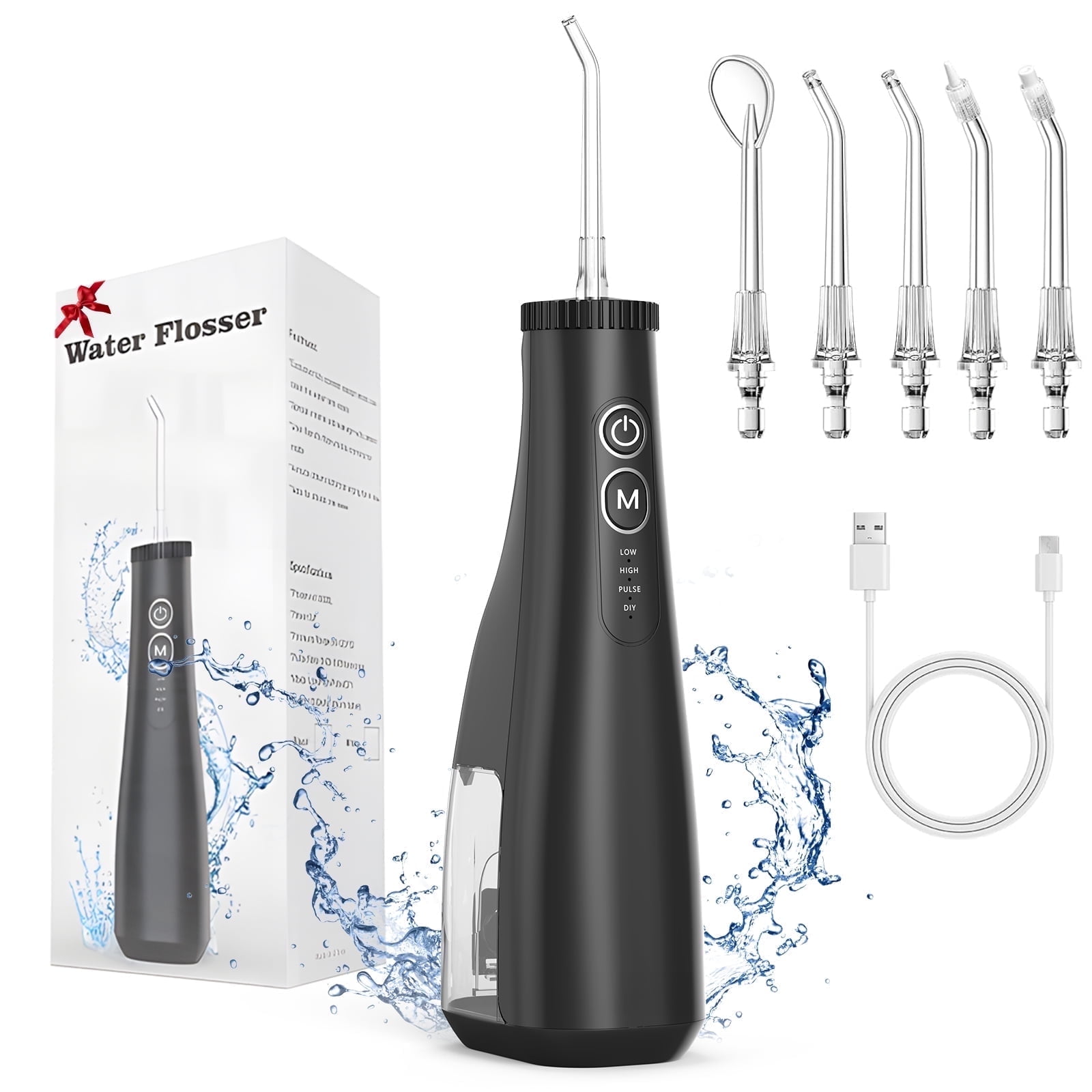 Water Flossers for Teeth - 4 Modes 5 Flossing Tips, Rechargeable ...