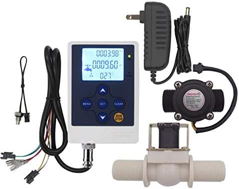Water Flow Control LCD Display Controller+G3/4" Hall Sensor Flow Meter ...