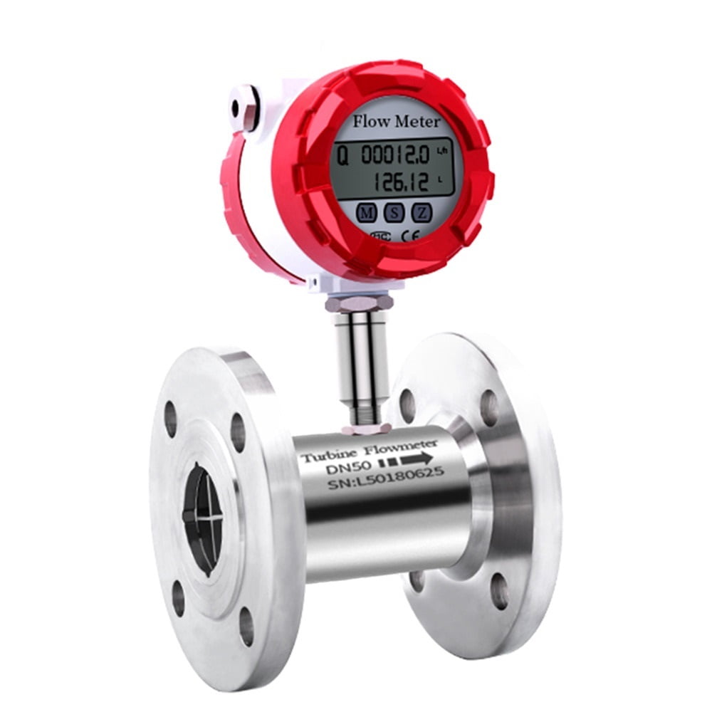 Water Flow Control Meter DN50 DN80 DN100 Industrial Flow Meter Display Turbine Flowmeter Modbus ...