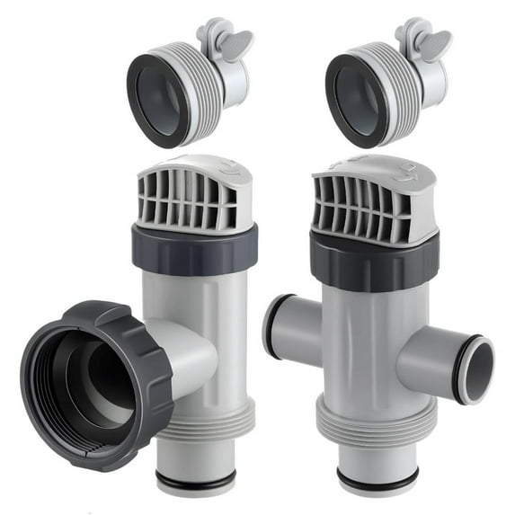 Water Flow Control Valves Set for Above Ground Pools with Split Hose ...