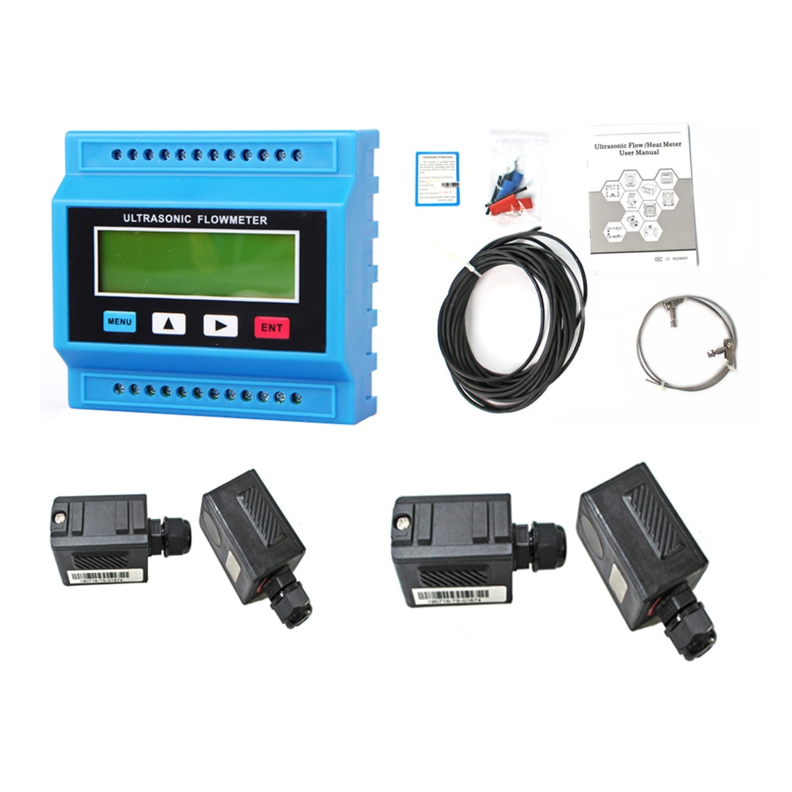 Water Flow Meter TUF-2000M Ultrasonic Water Flow Meter High-Tem Sensor ...