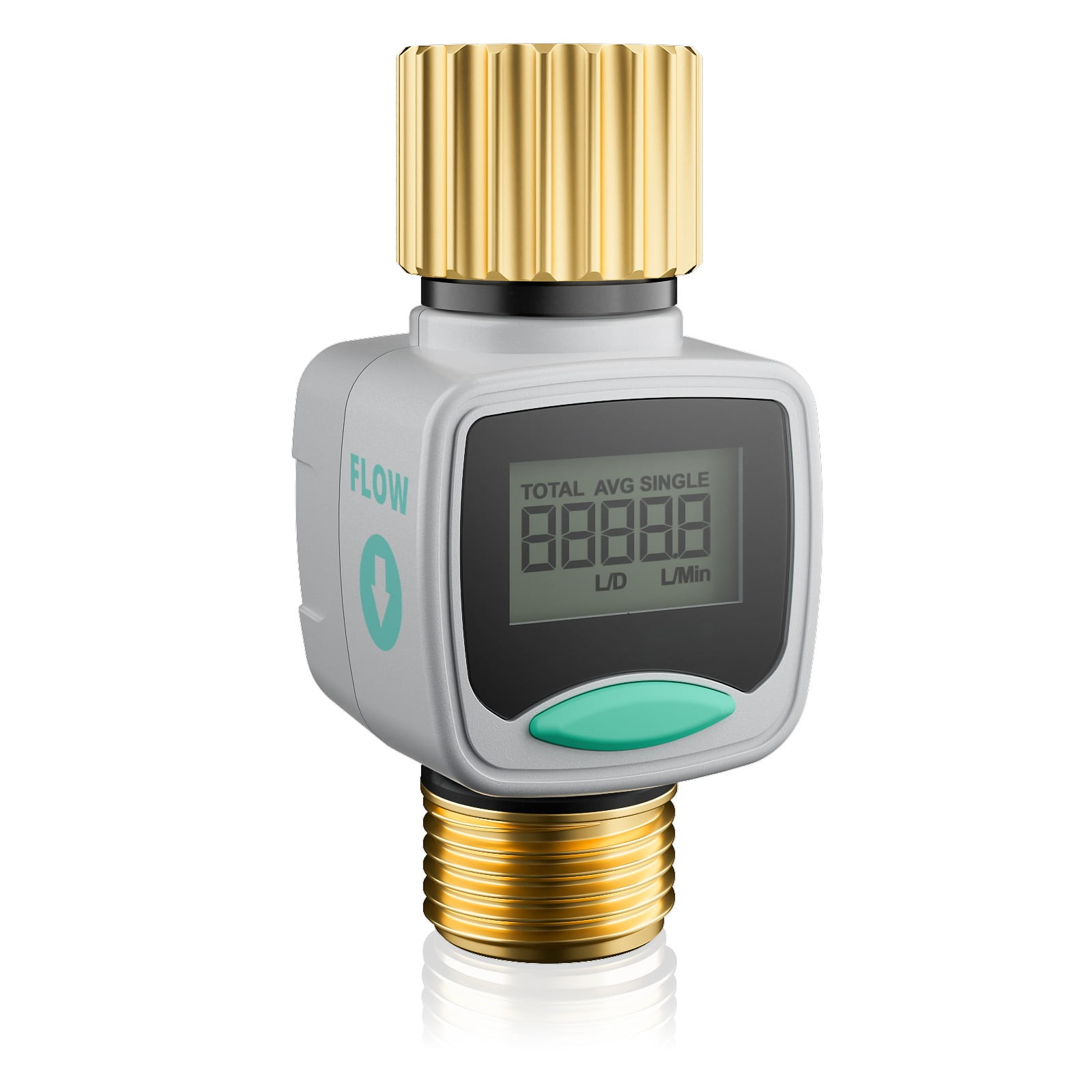 Water Flow Meter for RV and Garden Hose, Gallon/Liter Counter to Gauge ...