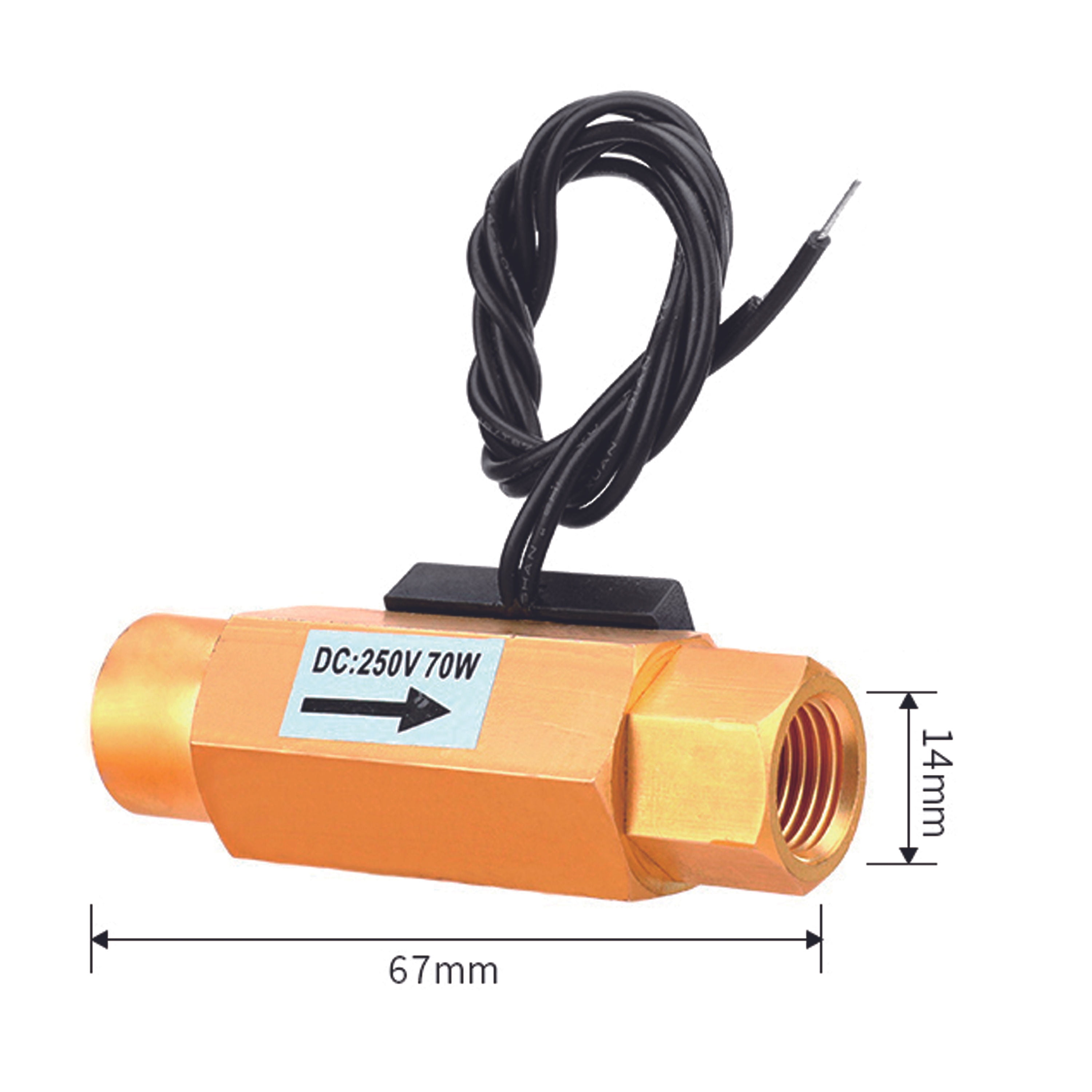 Water Flow Sensor Switch Brass Flowmeter Industrial Accessory Water ...