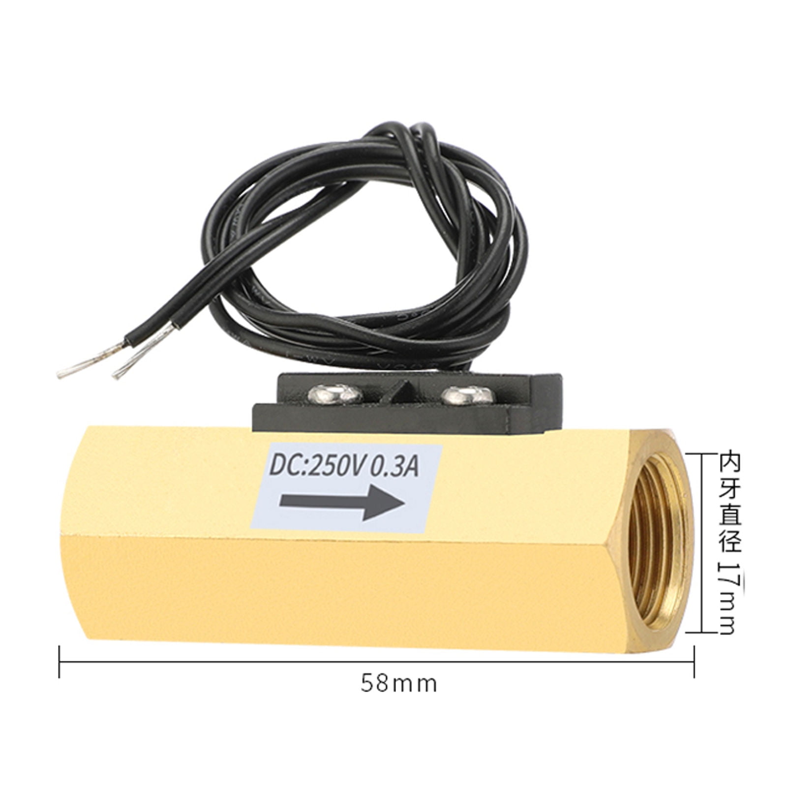 Water Flow Sensor Switch Brass Flowmeter Industrial Accessory Water ...