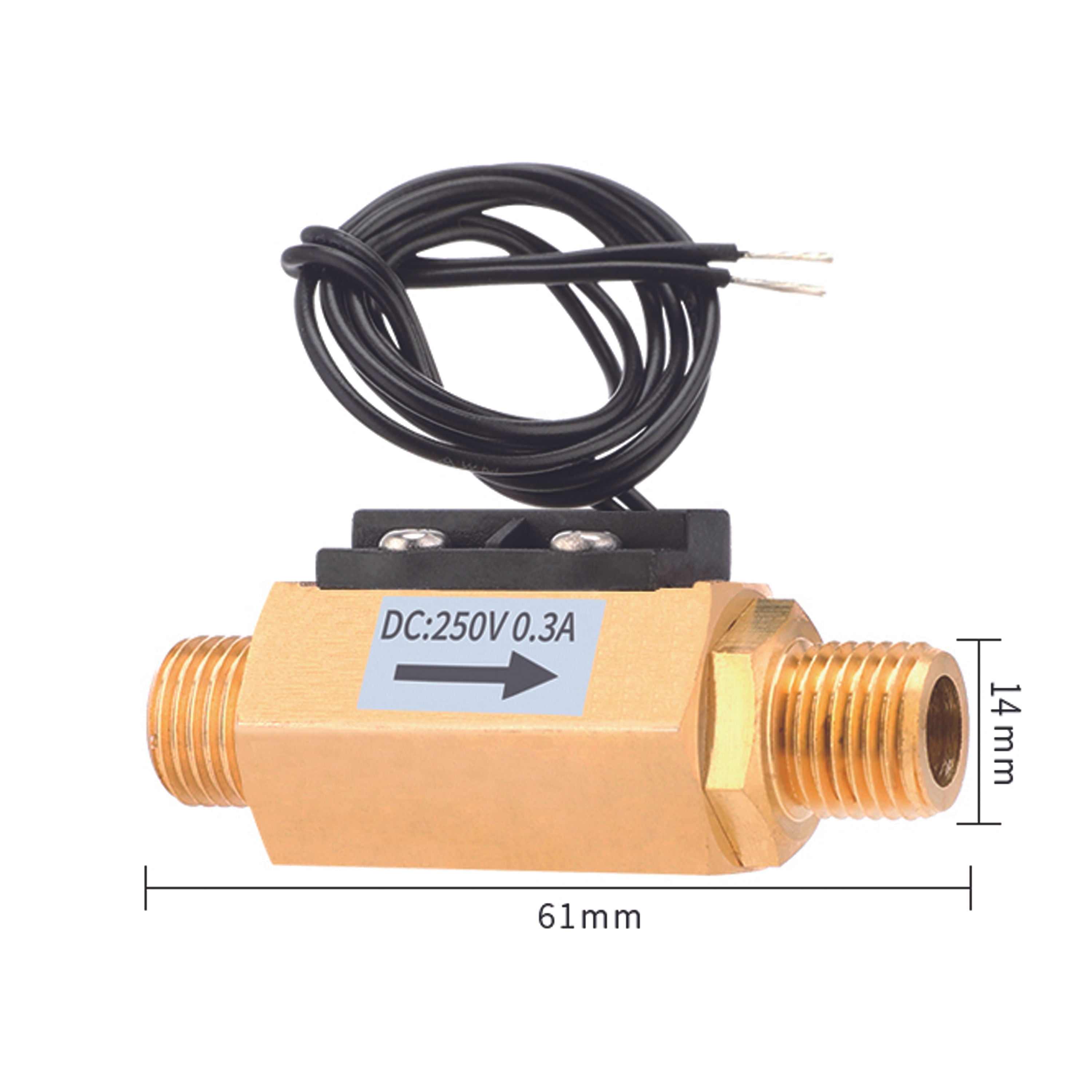 Water Flow Sensor Switch Brass Flowmeter Industrial Accessory Water ...