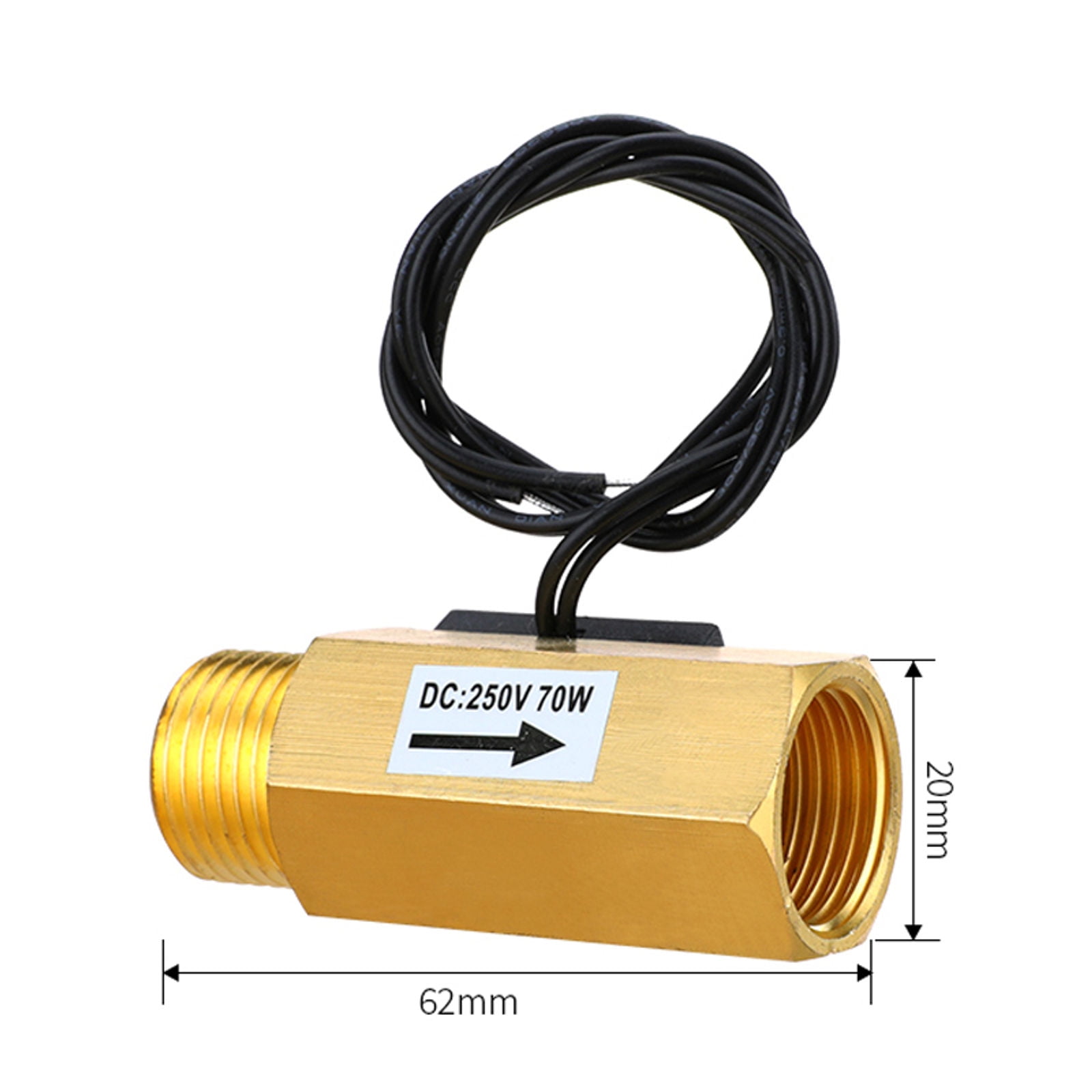 Water Flow Sensor Switch Brass Flowmeter Industrial Accessory Water ...